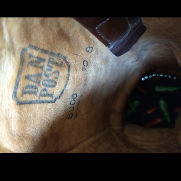 Dan Post | Bags | Rare Vintage Dan Post Distressed Leather Cowboy Boot ...